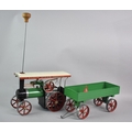 A Vintage Mamod Steam Tractor and Trailer