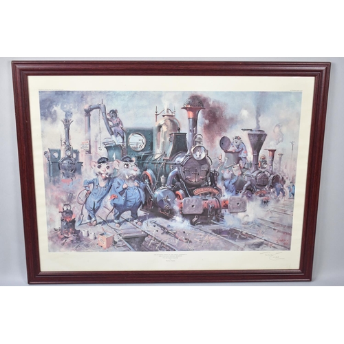 A Framed Limited Edition Framed Terence Cuneo Print, The Running Sheds ...