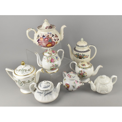 A Collection of Various Tea Pots to Comprise Minton, Mason, Ming Rose etc