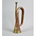 A Copper and Brass British Guards Machine Gun Corps Bugle