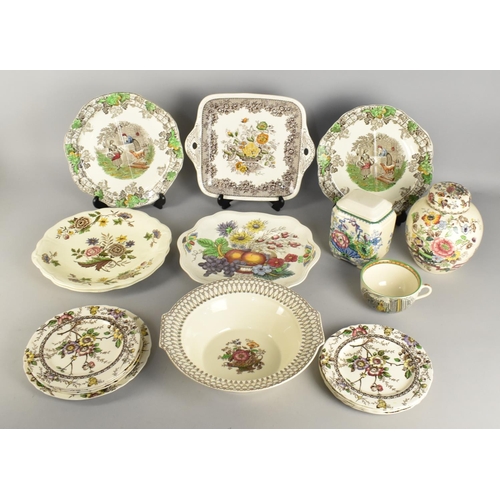 A Collection of Mid 20th Century Masons Ware to include Strathmore Tea ...