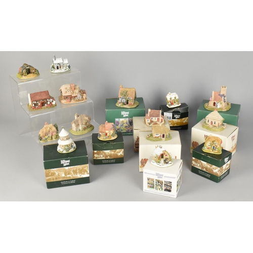 A Collection of Sixteen Boxed (Mainly Small), Lilliput Lane Cottages