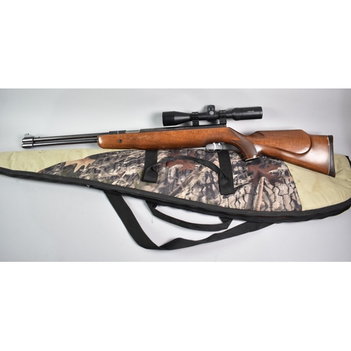 A Modern Weihrauch HW77 .22Cal Air Rifle together with a Hawke Scope ...