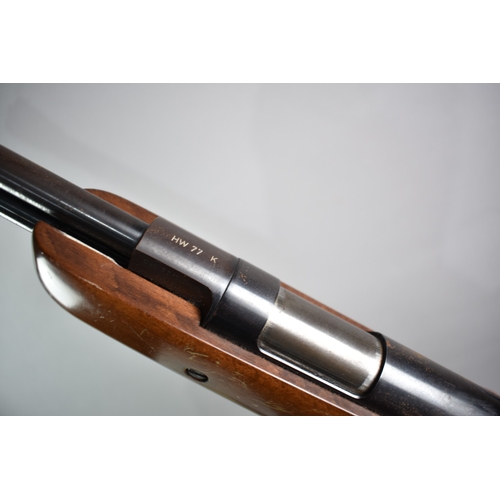 A Modern Weihrauch HW77 .22Cal Air Rifle together with a Hawke Scope ...