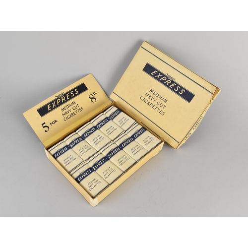 A Vintage Cardboard Box Containing 200 Express Medium Navy Cut ...