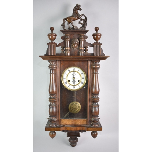 An Early 20th Century Mahogany Cased Vienna Style Wall Clock of ...