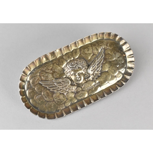 A Victorian Oval Silver Pin Tray/Dressing Table Tray, Embossed Putti ...