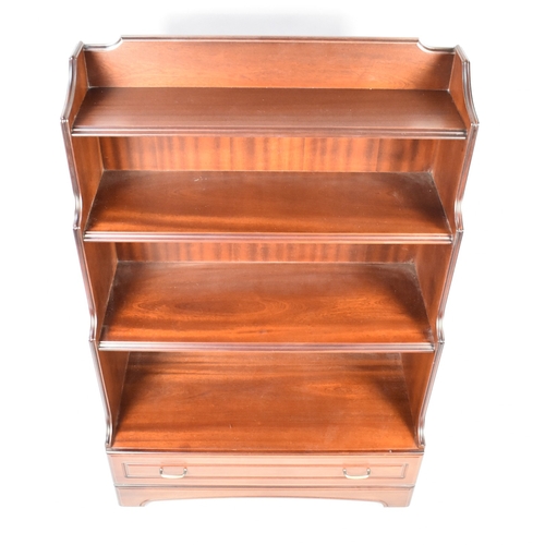 A Modern Rossmore Mahogany Galleried Waterfall Bookcase with Base ...