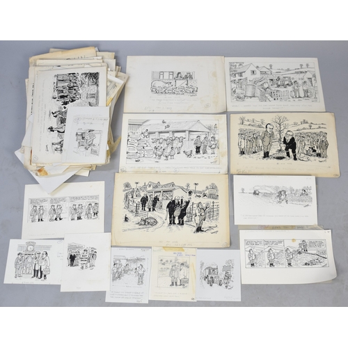 A Large Collection of Original Cartoons Mainly on an Agricultural Theme ...