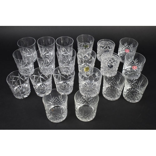 A Collection of Various Cut Glass Tumblers to Comprise Set of Six ...
