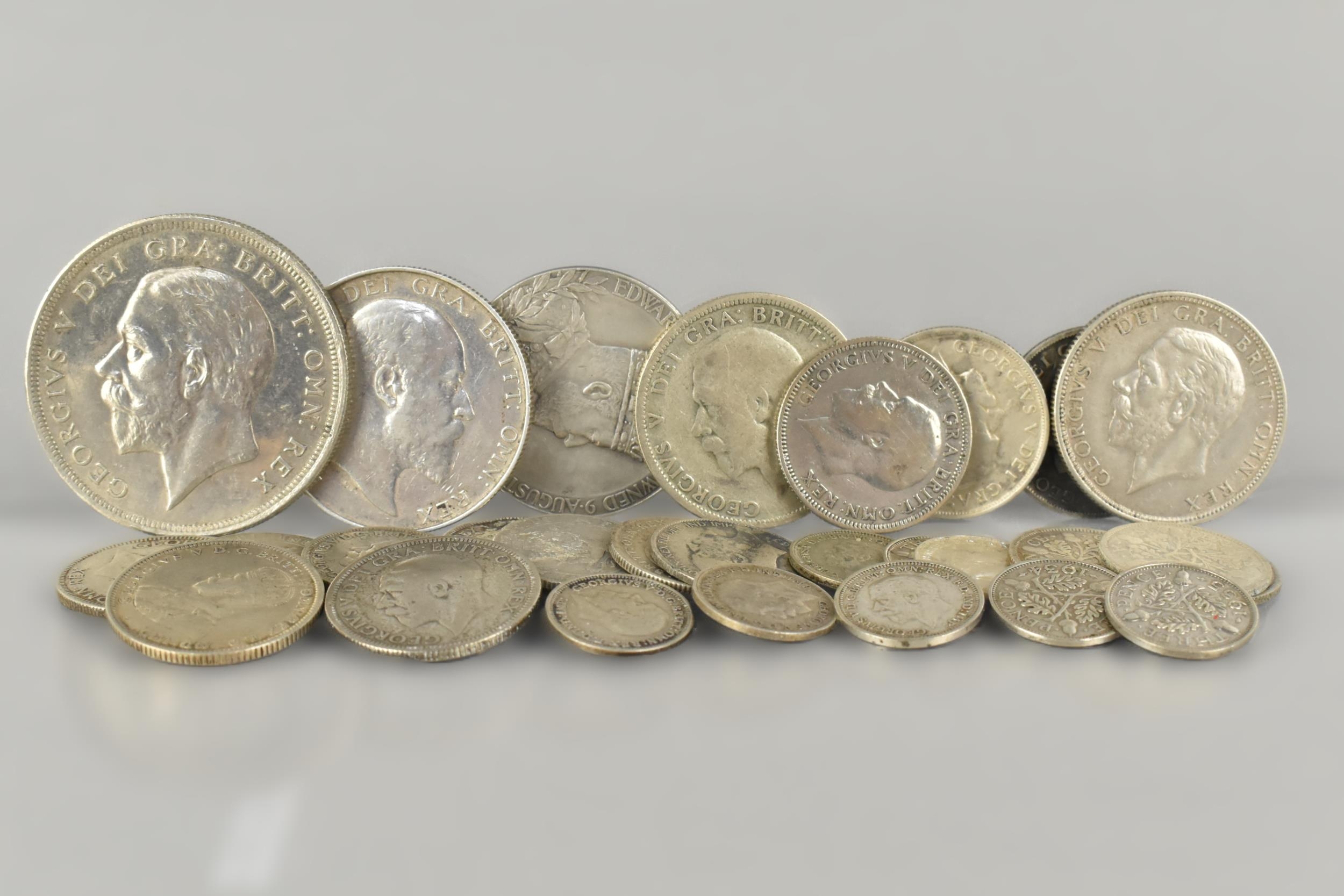 A Collection of Edward VII and George V Silver Coinage to Include ...