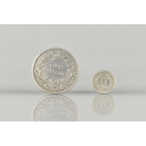 Two William IV (1830-1837) Silver Coins to Comprise One Shilling, 23mm ...