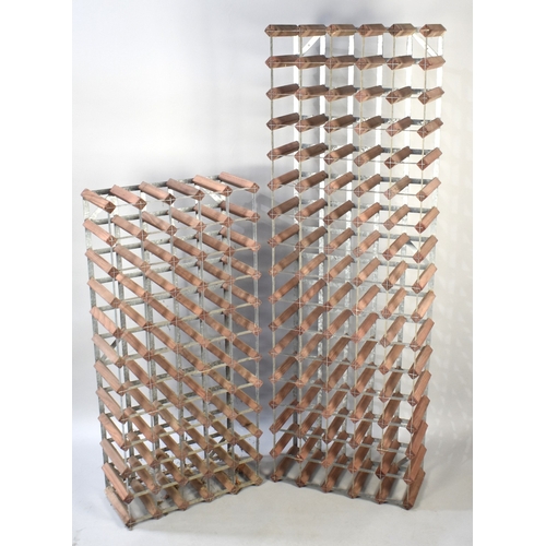 Two Large Wine Racks for Eighty and Fifty Five Bottles