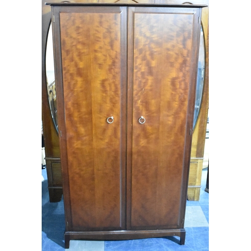 A Mahogany Stag Double Wardrobe, 96cms Wide