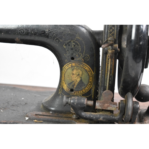 An Early Cased Manual Sewing Machine by Bradbury and Company Ltd ...