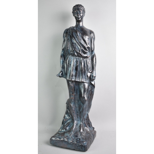 A Large Painted Plaster Figure of Classical Roman, 57cms High