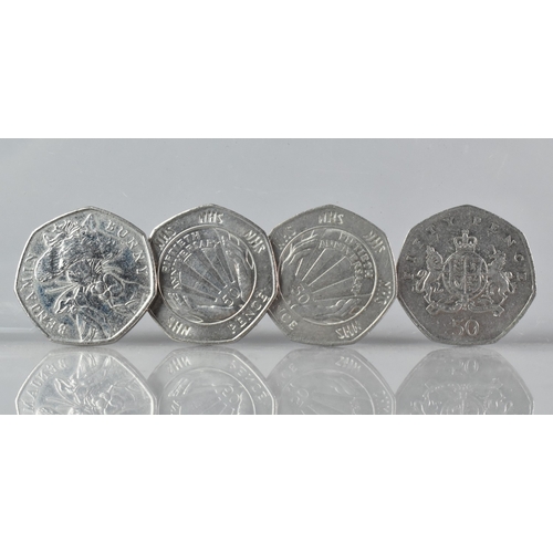 A Collection of Four Commemorative 50p Coins