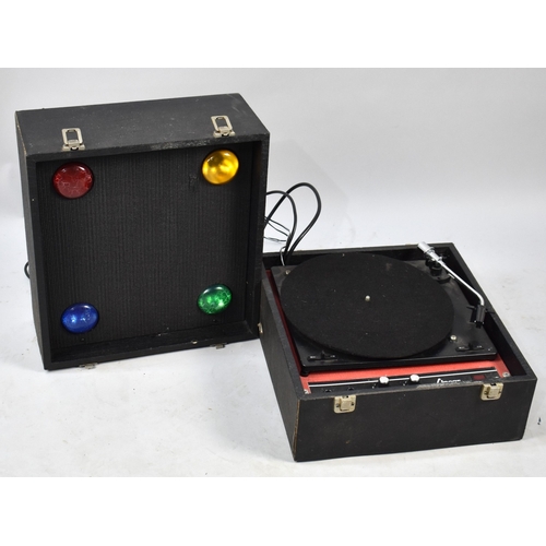 A Linear Party Disco Turn Table and Set of Lights, Untested