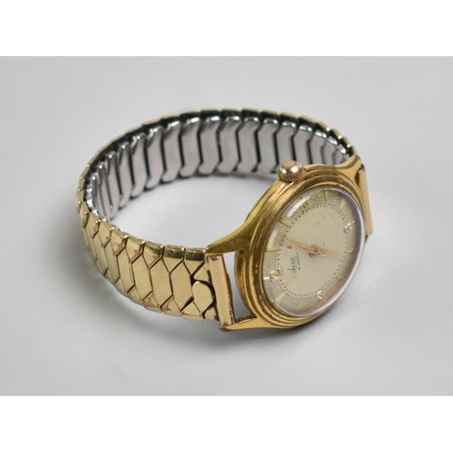 An Avia 15 Jewel Manual Wristwatch, Gold Plated Case on a Gold Plated ...
