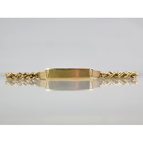 An Italian 18ct Gold Double Rope Twist Bracelet with Central ...