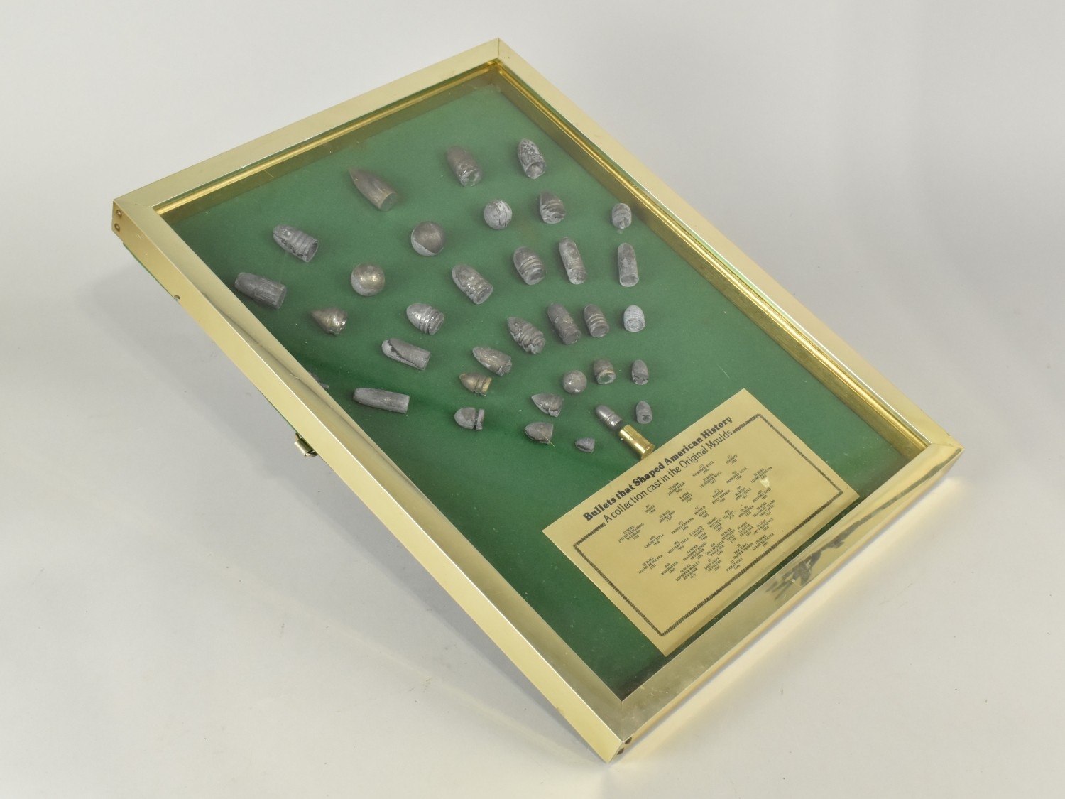 A Reproduction Diorama 'Bullets That Shaped American History', A ...