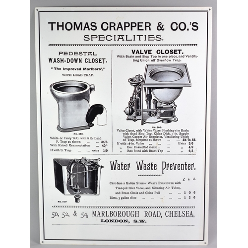 A Large Reproduction Toilet Advertisement Printed on Tin, Thomas ...