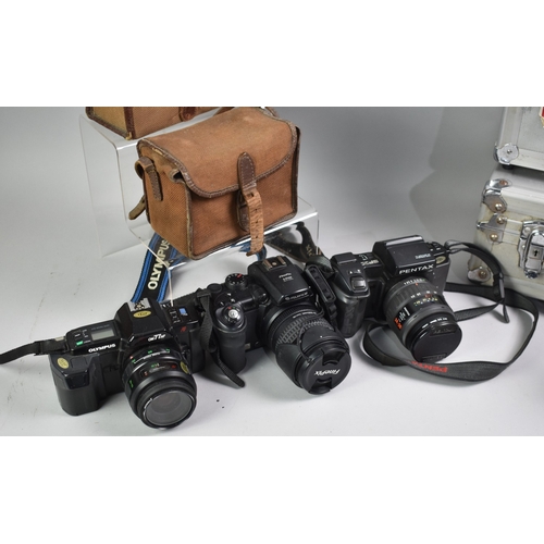 A Collection of Various Cameras and Lens to Include Fujifilm FinePix ...