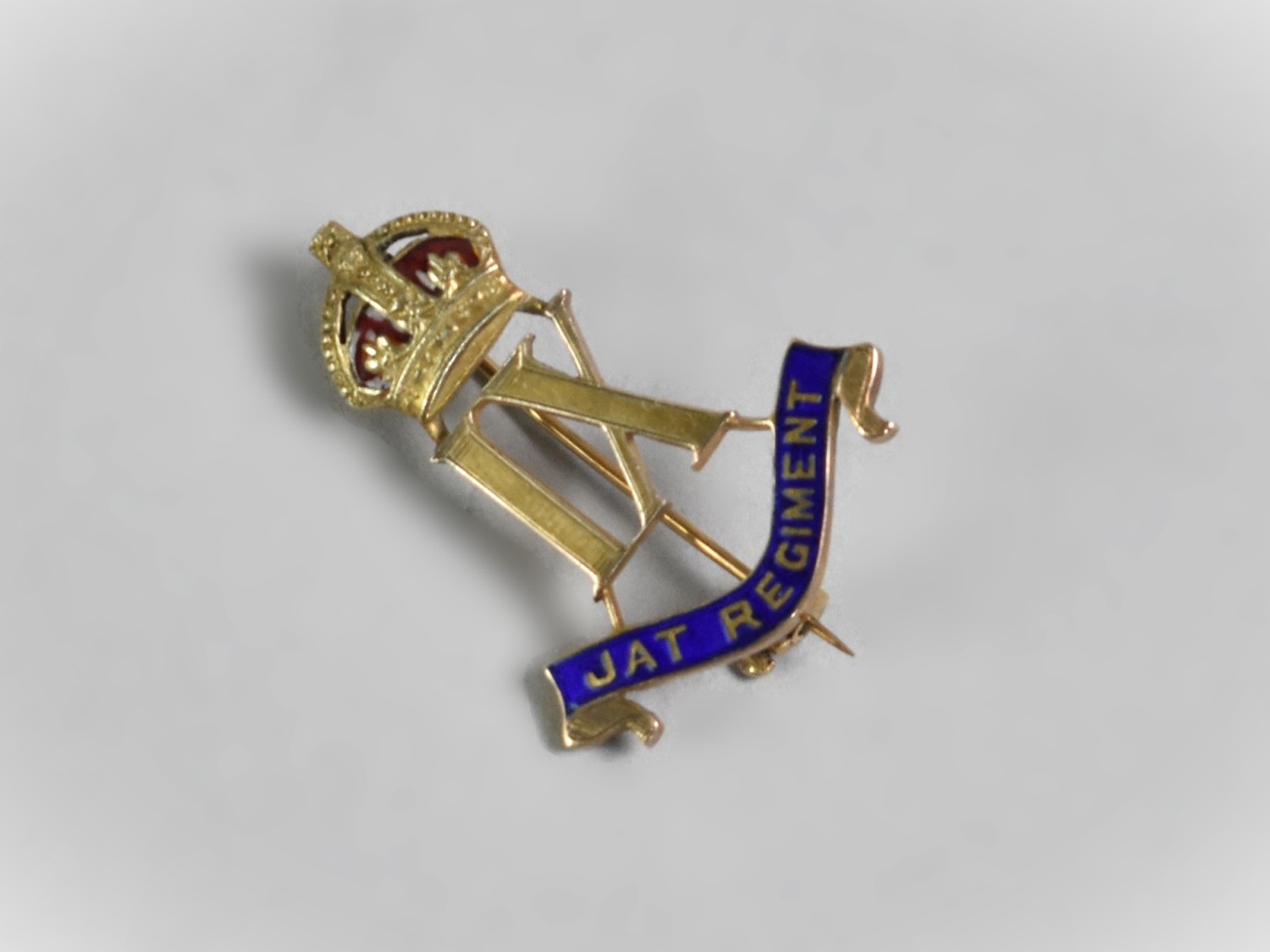 A Gilt Metal Military Cap Badge for the British Indian Army 9th Jat ...