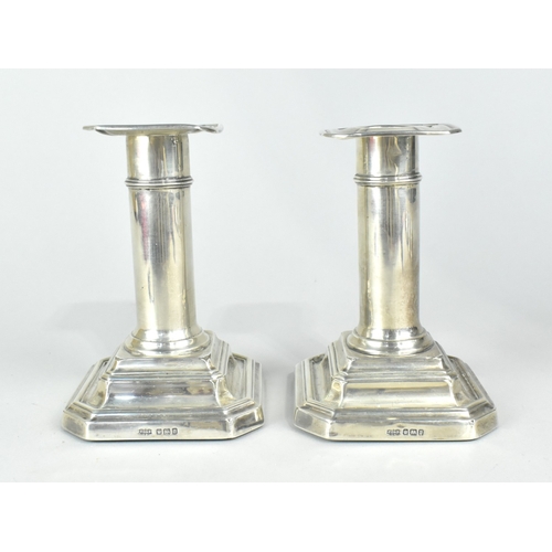 A Pair of Edward VII Silver Candlesticks by James Dixon & Sons Ltd ...