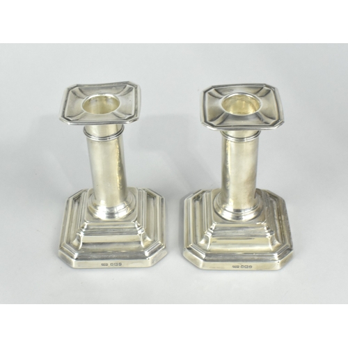 A Pair of Edward VII Silver Candlesticks by James Dixon & Sons Ltd ...