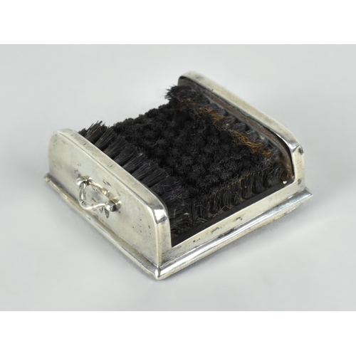 A Victorian Novelty Silver Pen Wipe Modelled as a Miniature Boot Brush ...