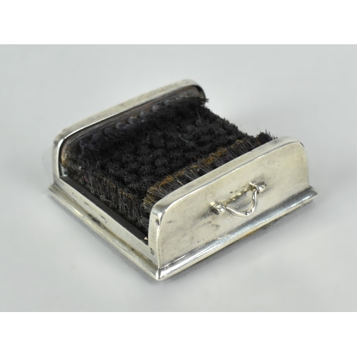 A Victorian Novelty Silver Pen Wipe Modelled as a Miniature Boot Brush ...