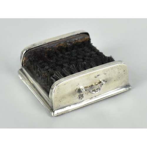 A Victorian Novelty Silver Pen Wipe Modelled as a Miniature Boot Brush ...