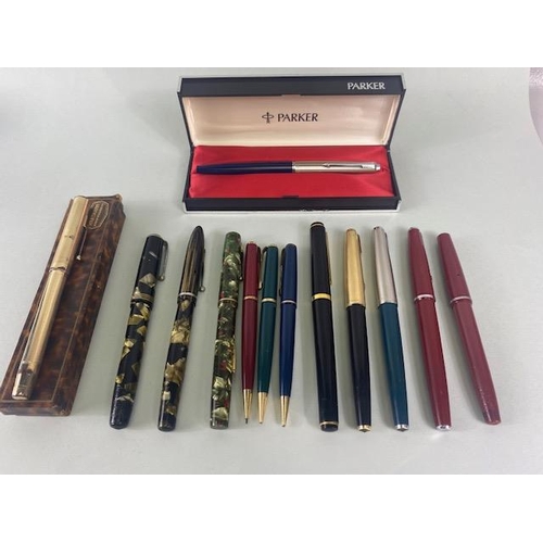 Vintage Pens, collection of 20th century fountain pens and propelling ...