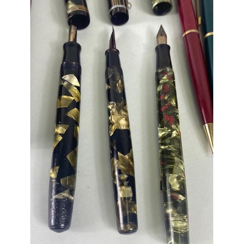 Vintage Pens, collection of 20th century fountain pens and propelling ...