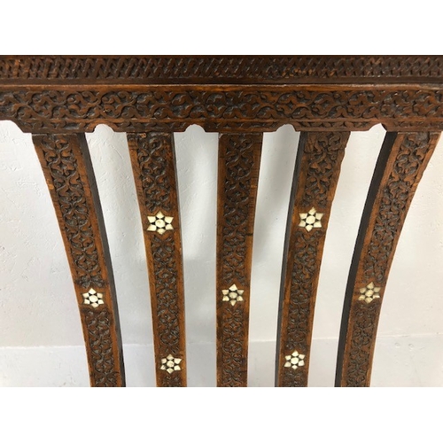 Islamic Art, Eastern Furniture, Syrian folding chair, of dark patinated ...