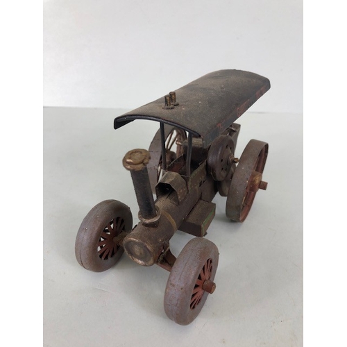 A Bing Vintage model Traction and stationary engine interest, tin plate ...