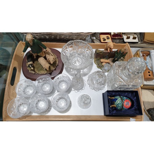 Leonardo collection models, six cut glass whiskey tumblers and other ...