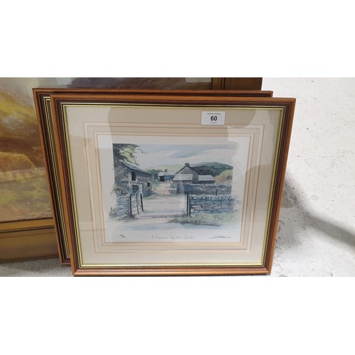 Two signed limited edition Geoffrey Cowton prints and one other print ...