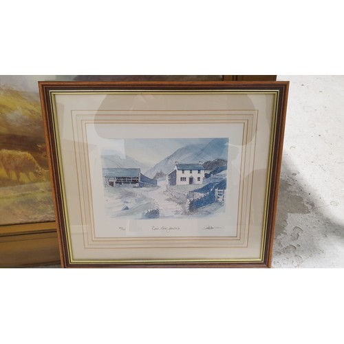 Two signed limited edition Geoffrey Cowton prints and one other print ...