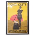 A framed D'Oyly Carte Opera Company poster for Gilbert and Sullivan ...