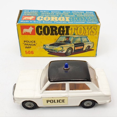 A vintage boxed Corgi Police "Panda" Imp, 506. UK shipping £14. We ...
