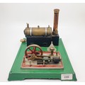 A vintage German Fleischmann Live Steam Static Engine, width 25.5cm. UK ...
