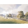Donald Crossley: a watercolour drawing depicting a house below Stoodley ...