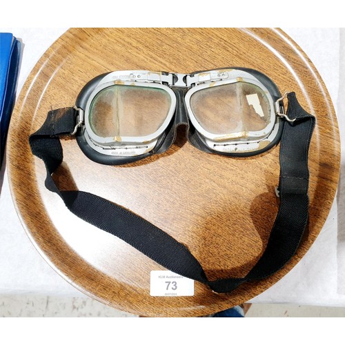 A pair of vintage goggles and cap. UK shipping £14.