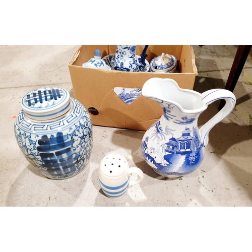 Antique and later blue and white ware. No shipping. Arrange collection ...