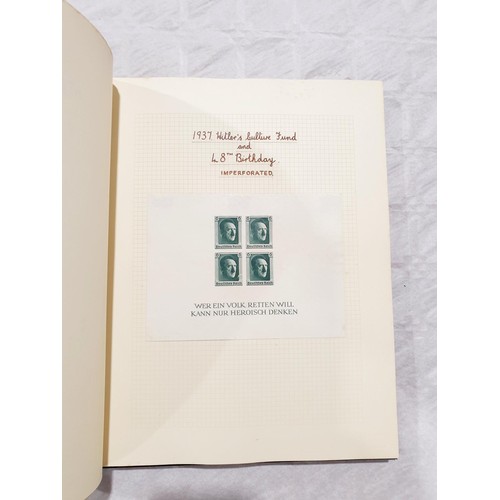 Album of German Third Reich Nazi stamps including four years of Adolf ...