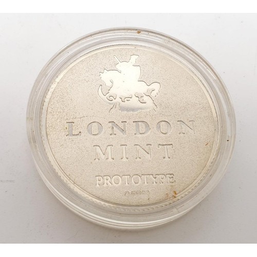 A hallmarked silver London Mint prototype commemorative coin for The ...