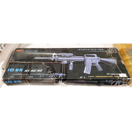 A spring powered 16A assault rifle BB gun. No shipping. Arrange ...