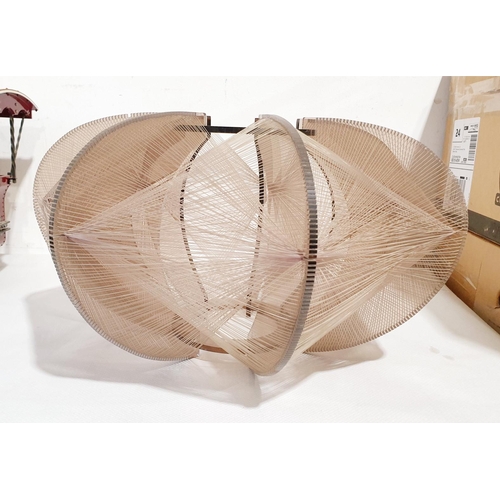 A Paul Secon Lucite Perspex and nylon thread string ceiling lightshade ...